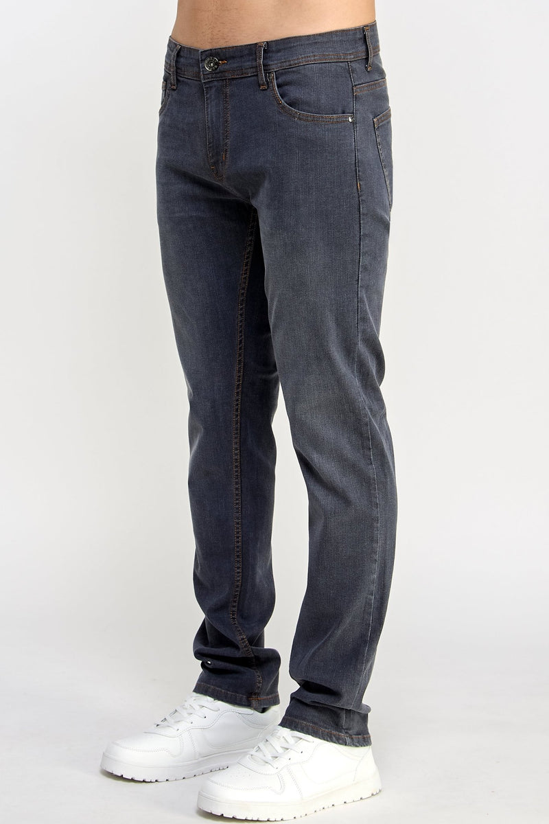 Graphite Denim Jeans – Flexible Grey Straight Fit | Urban Koach ...